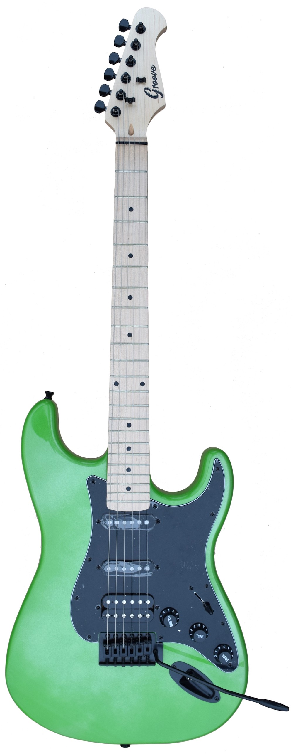 Groove SSH2024 S/S/H Strat-Shaped Electric Guitar - Metallic Green Finish