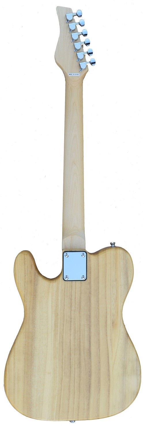 A TONE TELECASTER SHAPED ELECTRIC GUITAR IN NATURAL WOOD COLOR ...