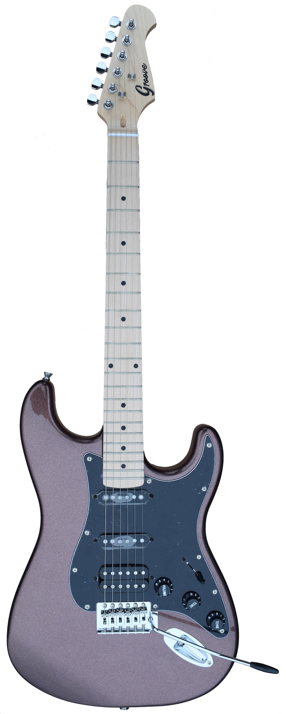 Groove SSH2024 S/S/H Strat-Shaped Electric Guitar - Sparkle Burgundy ...